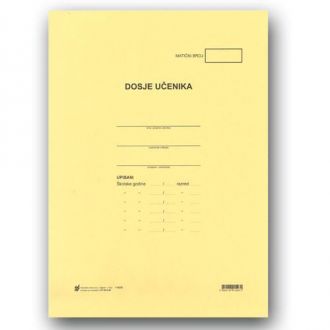 XI-4-4/F DOSJE UČENIKA (ZA REDOVNE I IZVANREDNE UČENIKE); Fascikl, 23,5 ...