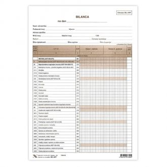 BIL-NPF/E BILANCA ZA NEPROFITNE ORGANIZACIJE; Komplet (arak + list), 21 x 29,7 cm