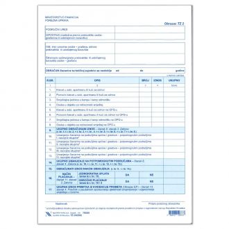 TZ 2/NCRE (Obrazac TZ-2) OBRAČUN članarine turističkoj zajednici za ...